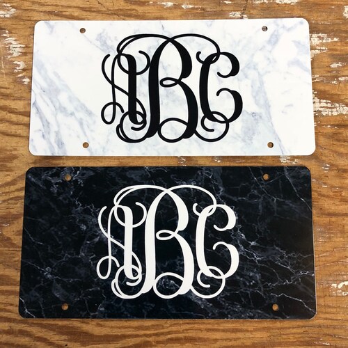 Personalized Gift Car Tag Monogrammed License Plate Car - Etsy