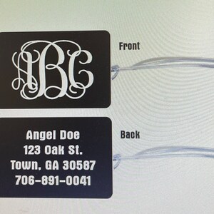 Black Monogram License Plate: Personalized Car Tag - Etsy