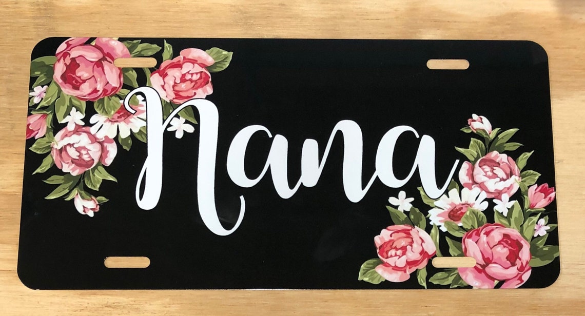 Nana license plate nana car tag mimi license plate mimi car | Etsy