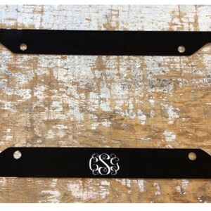 Black Monogram License Plate: Personalized Car Tag - Etsy