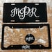 Black Monogram License Plate: Personalized Car Tag - Etsy