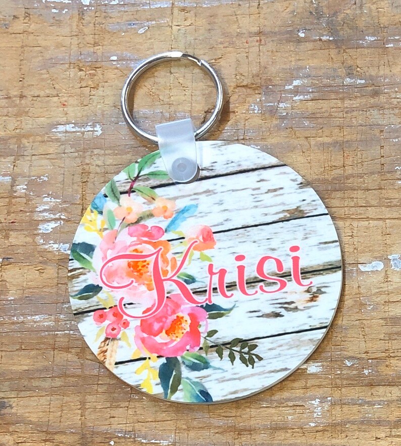 Monogram License Plate Wood Look Distressed Floral Car Tag | Etsy