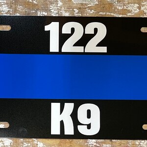 Blue Line License Plate Police License Plate Monogrammed Personalized ...