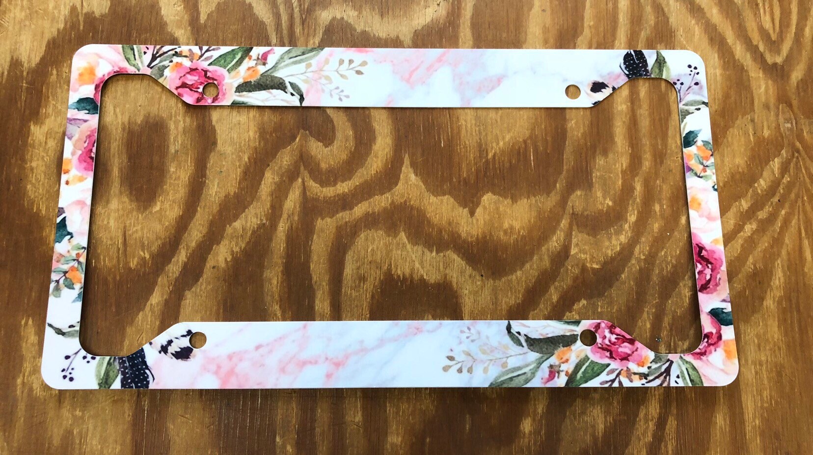 Marble Monogram License Plate Marble Like Monogram Car Tag | Etsy