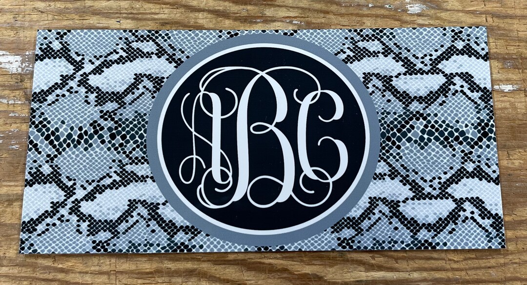Snake Print License Plate, Personalized, Monogram License Plate ...