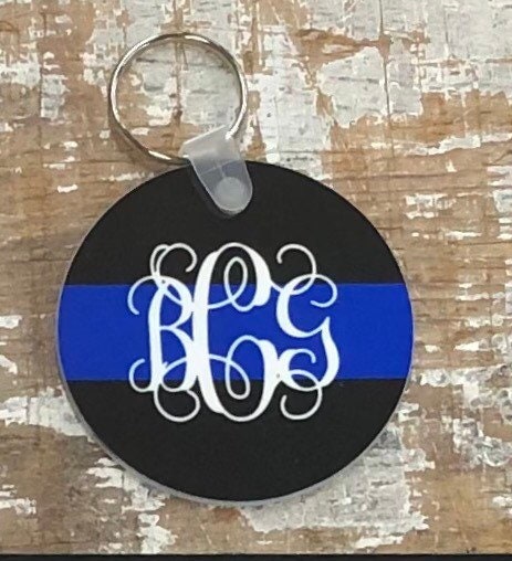 Blue Line License Plate Police License Plate Monogrammed | Etsy