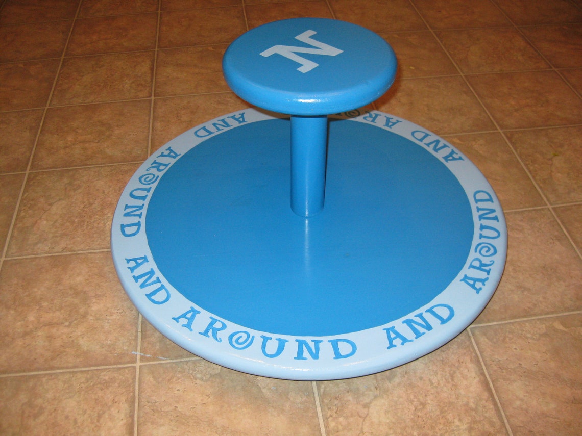 Wooden Toy Sit Spin and Grin Heavy Duty Lazy Susan Toy - Etsy