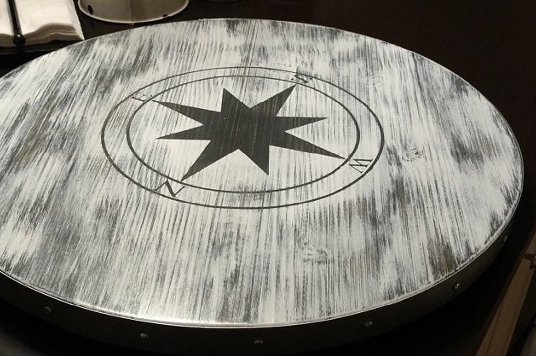 Personalized Wood Lazy Susan Monogram Stencil Logo - Etsy