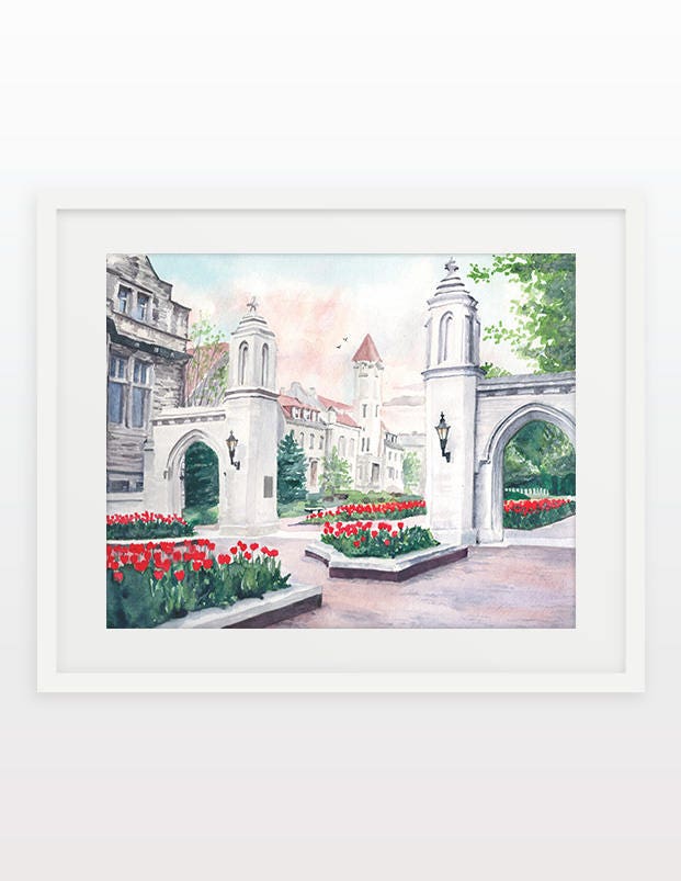 Iu/indiana University/sample Gates/iu Campus/graduation Gift/campus ...