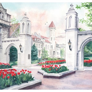 Iu/indiana University/sample Gates/iu Campus/graduation Gift/campus ...