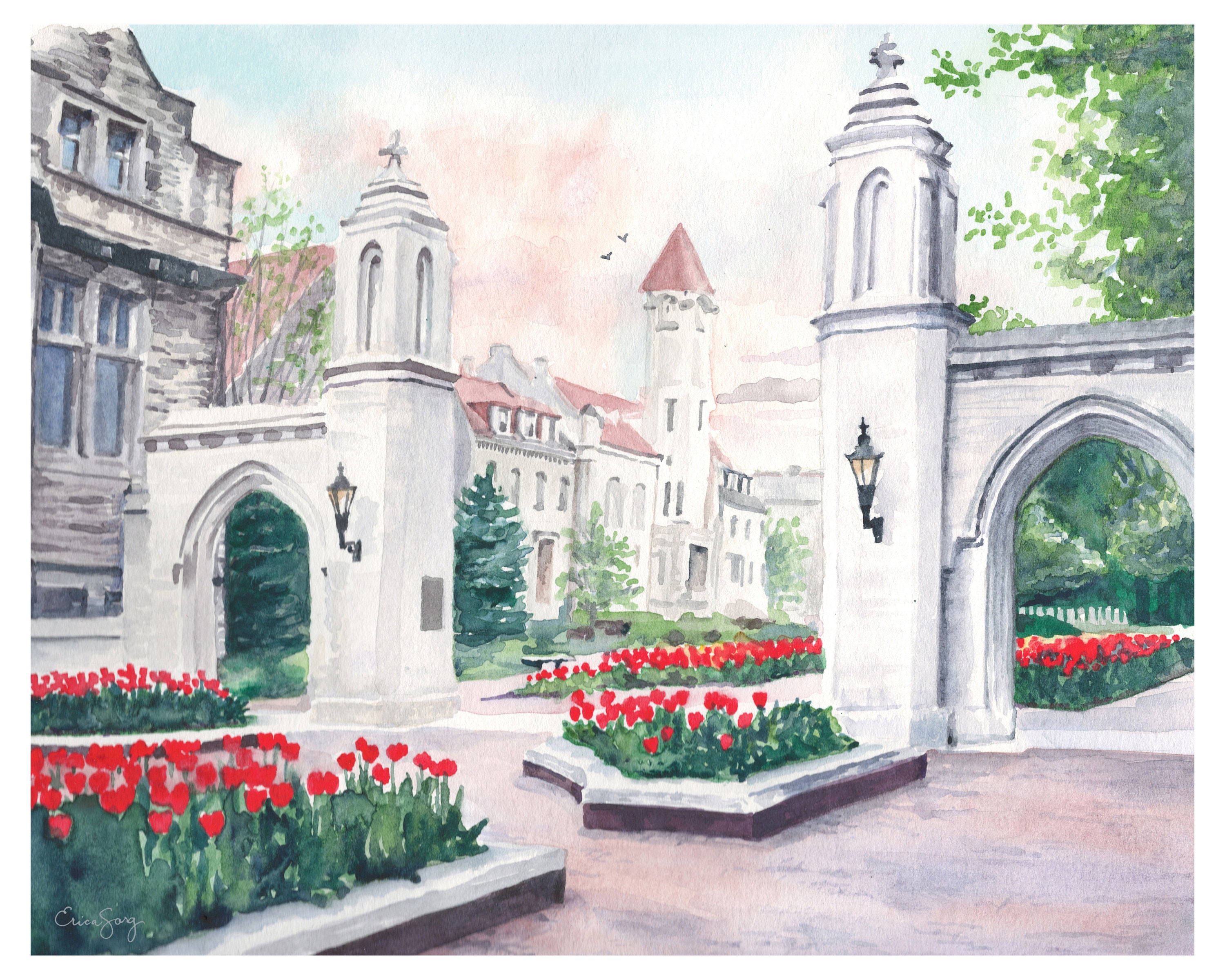Iu/indiana University/sample Gates/iu Campus/graduation Gift/campus ...