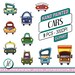 Cars Clipart Set, Hand Painted Car Illustrations, Digital Scrapbooking ...