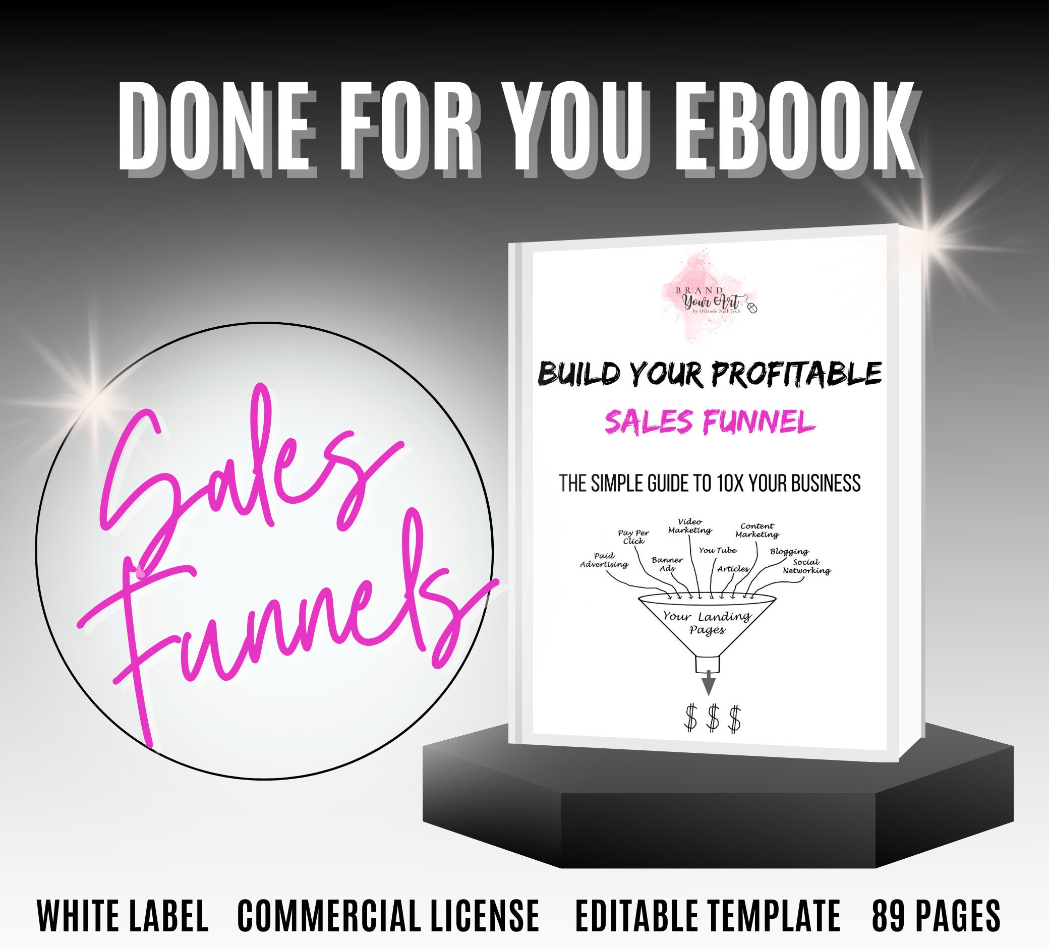 Editable Ebook Business Ebook Sales Funnel Template - Etsy