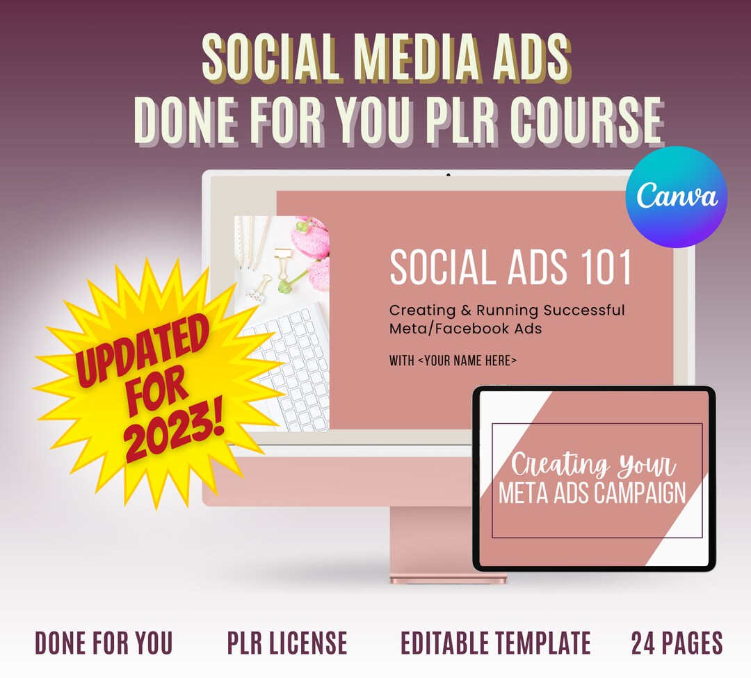Online Course Template, Done for You Course, Plr Canva, Lead Magnet ...