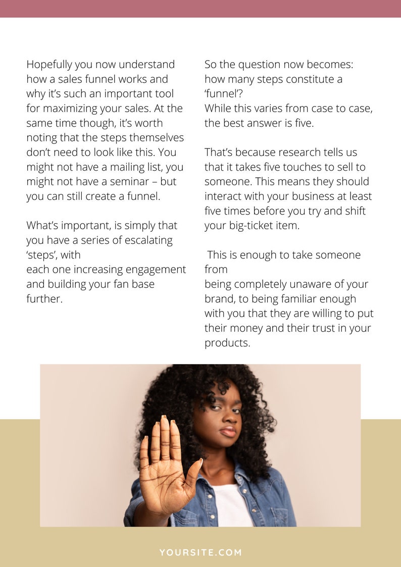 Editable Ebook Business Ebook Sales Funnel Template - Etsy