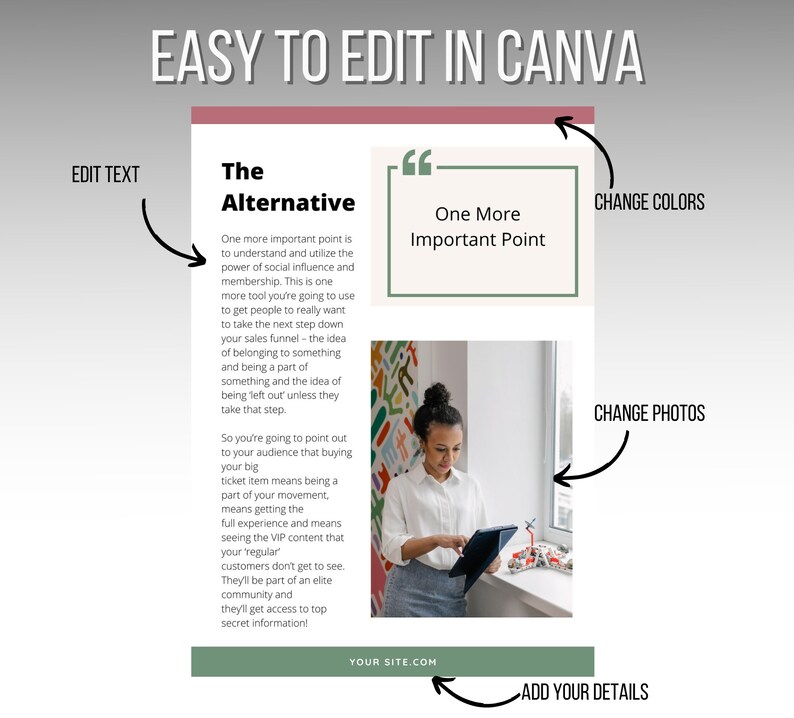 Editable Ebook Business Ebook Sales Funnel Template - Etsy