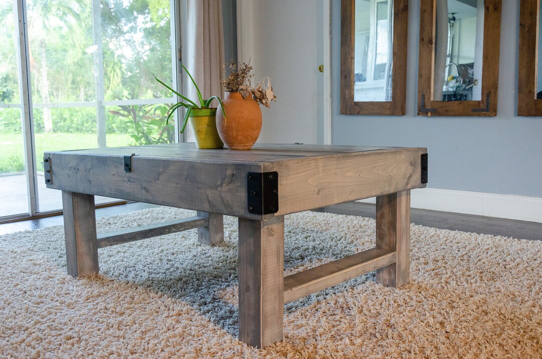 Rustic Coffee Table, Farmhouse Coffee Table, Rustic Industrial Coffee ...