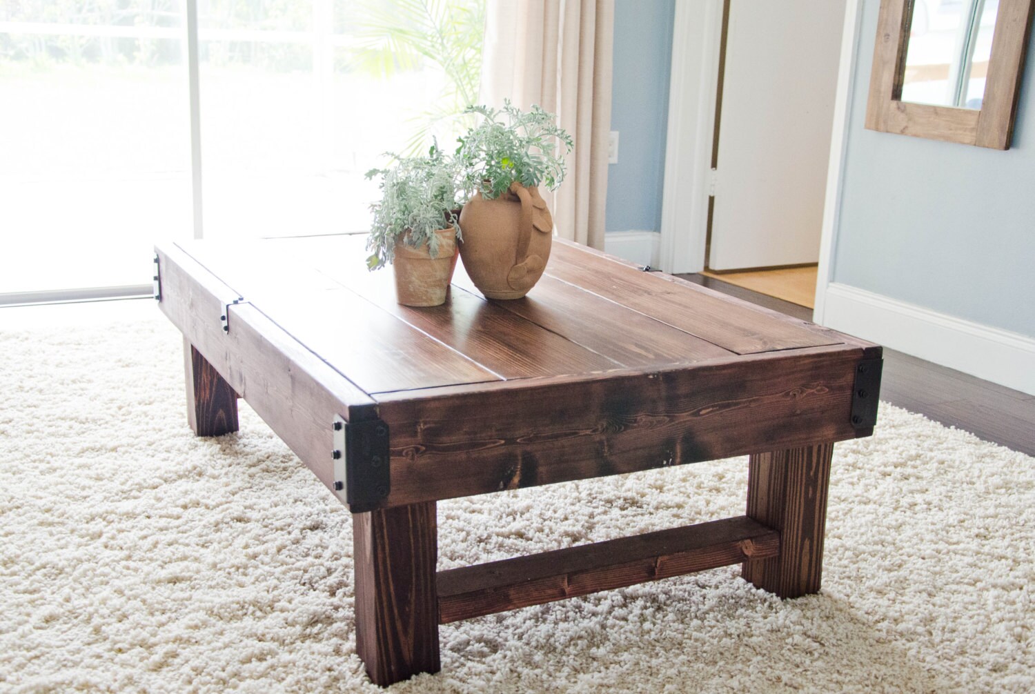 Rustic Coffee Table Farmhouse Coffee Table Rustic Industrial - Etsy