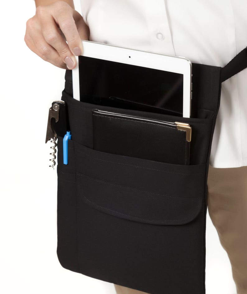 Large 5-pocket Tablet Pouch – Denim Lined, Adjustable Sling, Made in ...