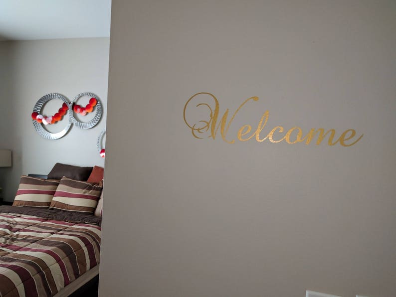 Welcome Home Decor Wall Art Decal Guest Bedroom Sticker Rustic - Etsy