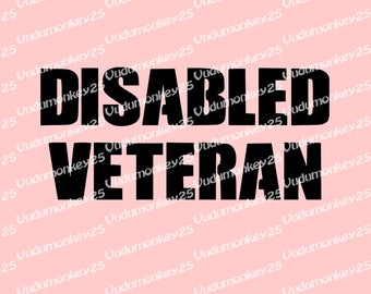 Disabled Veteran Decal - Etsy