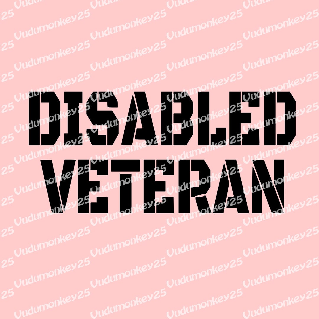 Disabled Veteran 1 Decal Sticker Laptop Disabled Adaptive Handicap ...