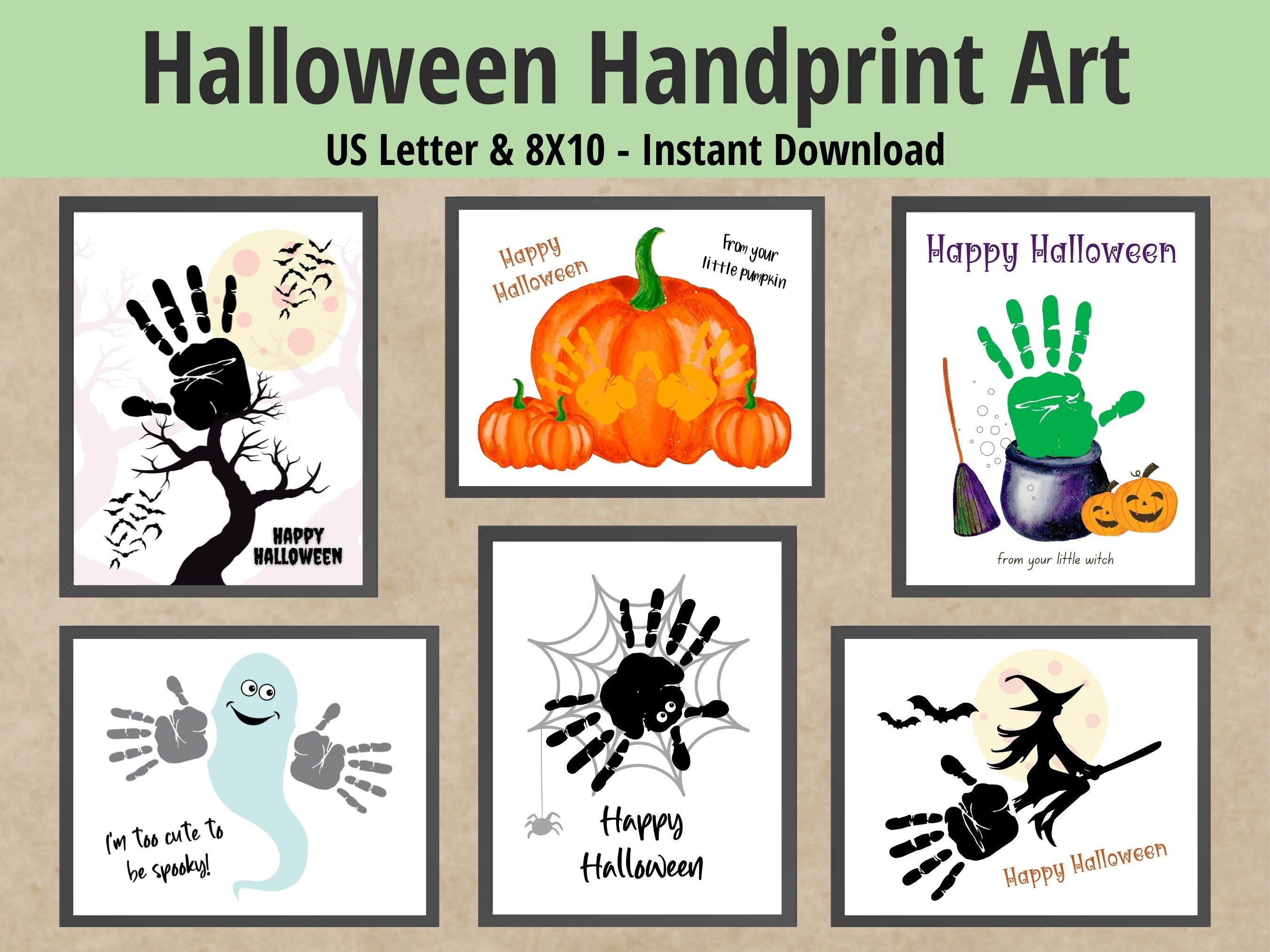 Halloween Handprint And Footprint Crafts