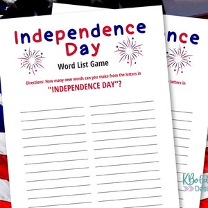 Independence Day 5-in-1 Word Games, Patriotic Bundle, USA, America, 4th ...