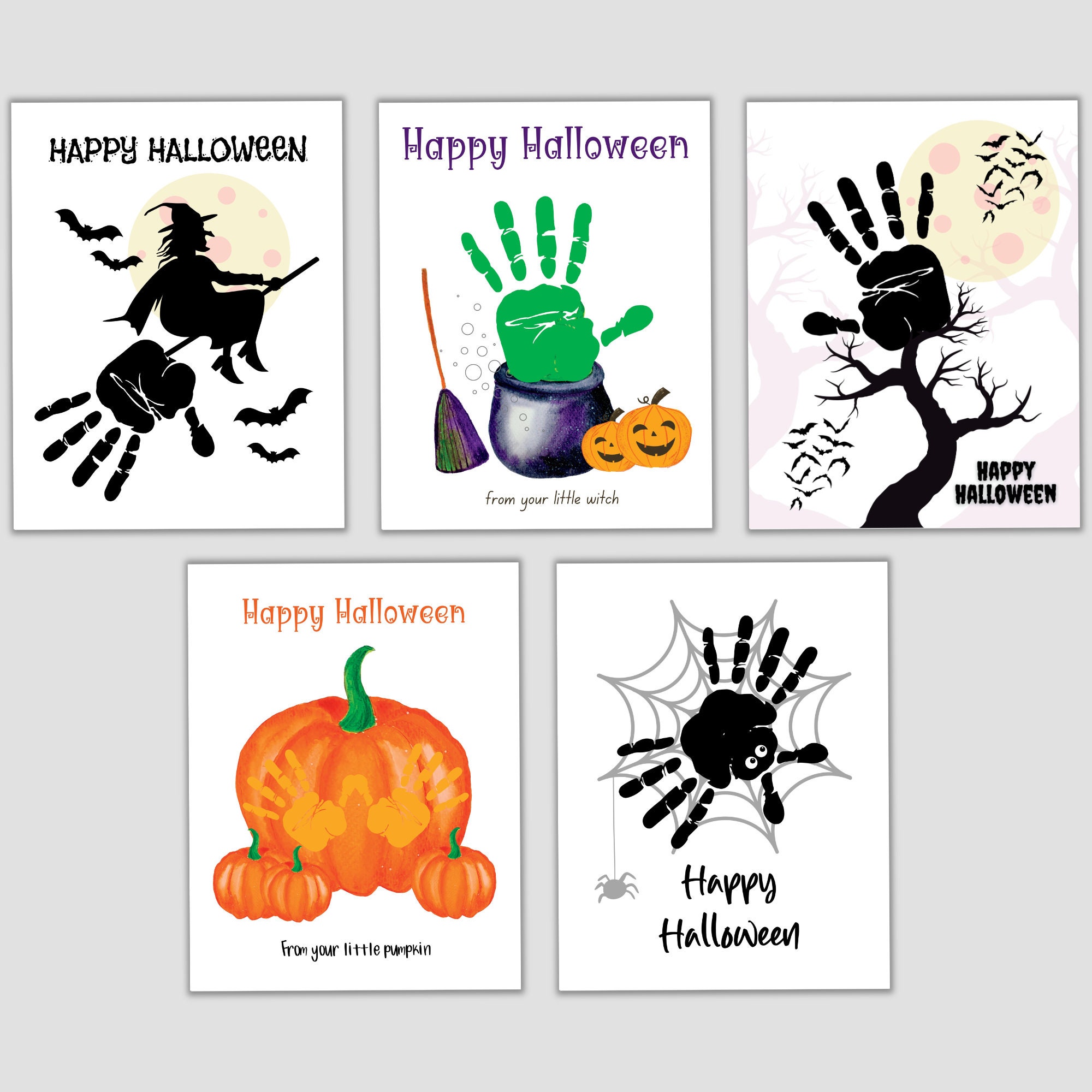 Halloween Handprint Art Fall Handprint Craft Halloween Homeschool ...