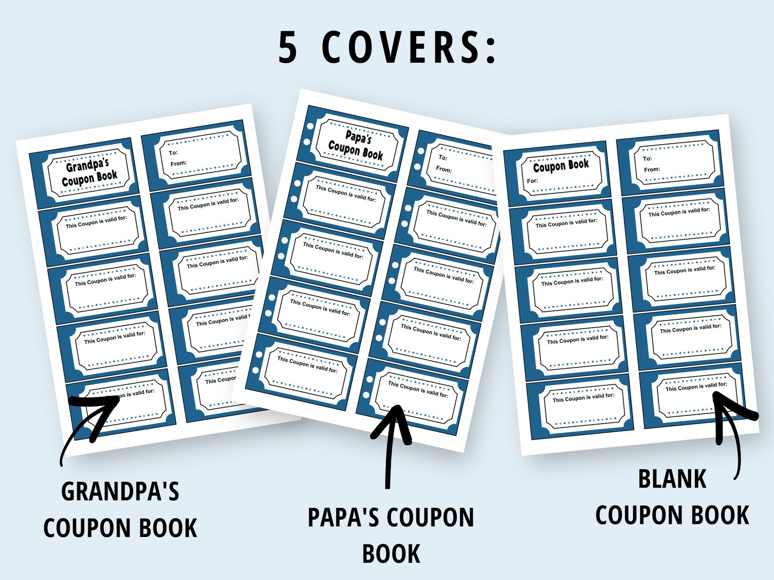 Father's Day Coupon Book DIY Gift for Dad, Personalized Father's Day ...