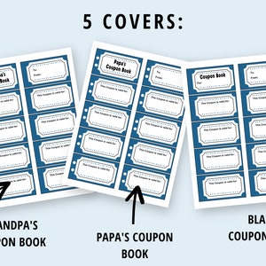 Father's Day Coupon Book DIY Gift for Dad, Personalized Father's Day ...