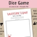 Valentine's Day Roll a Love Bug, Dice Game Printable, Fun Valentine's ...