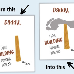 Father's Day Handprint Art, DIY Gift for Dad From Kids, Handprint Craft ...