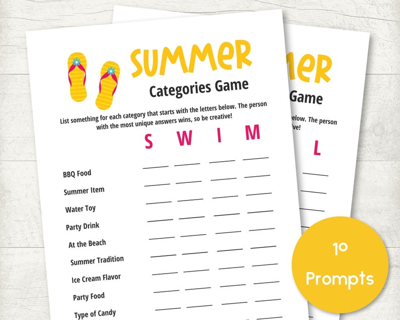 Summer Categories, Digital Download, Word Games, Last Day of School ...