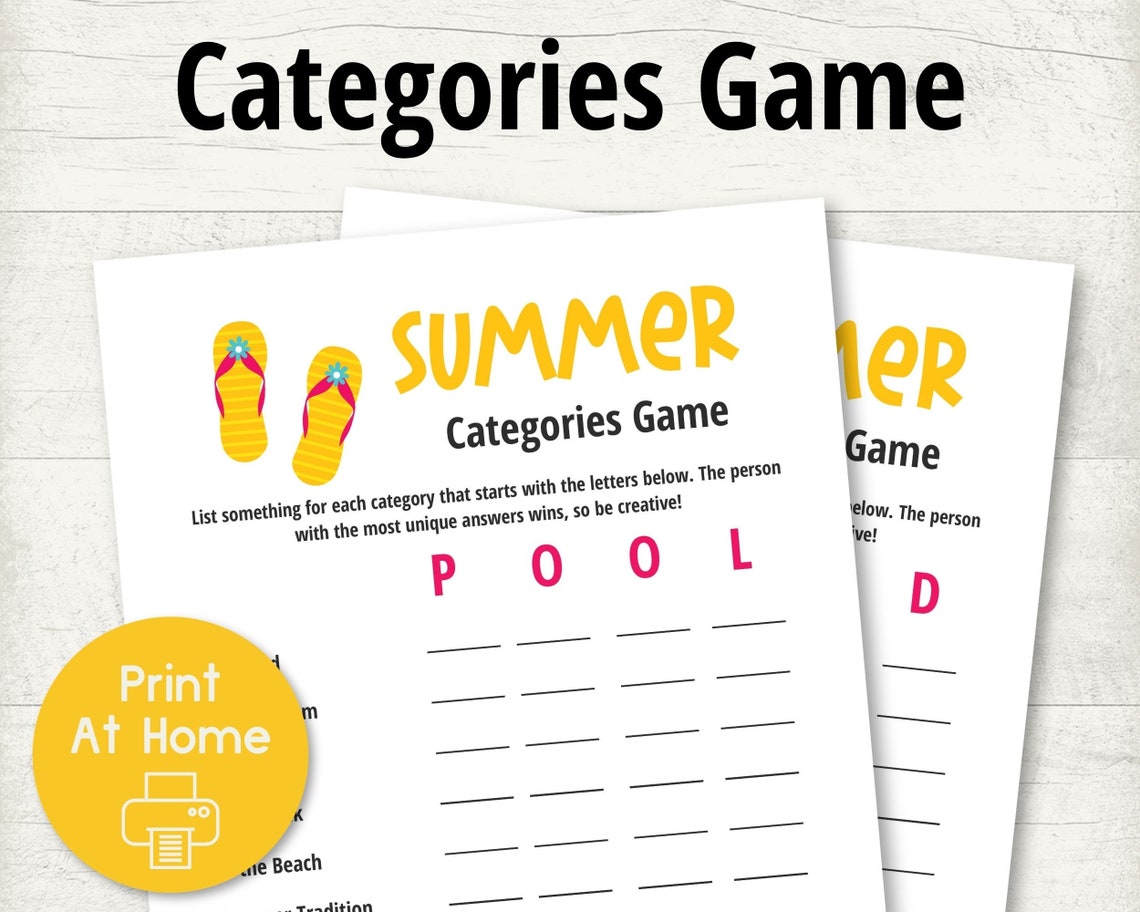 Summer Printable Games Bundle Summer Word Games End of - Etsy