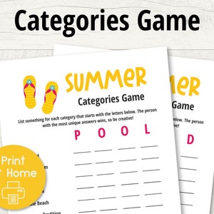 Summer Printable Games Bundle, Summer Word Games, End of School Year ...