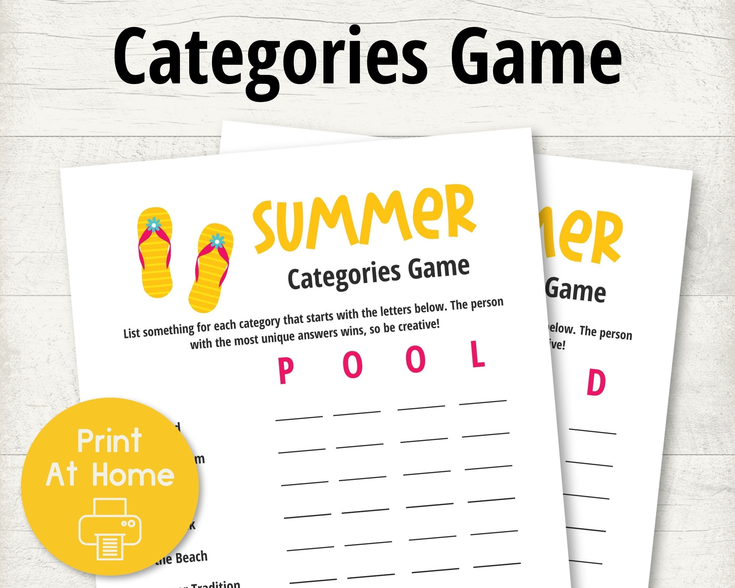 Summer Printable Games Bundle, Summer Word Games, End of School Year ...