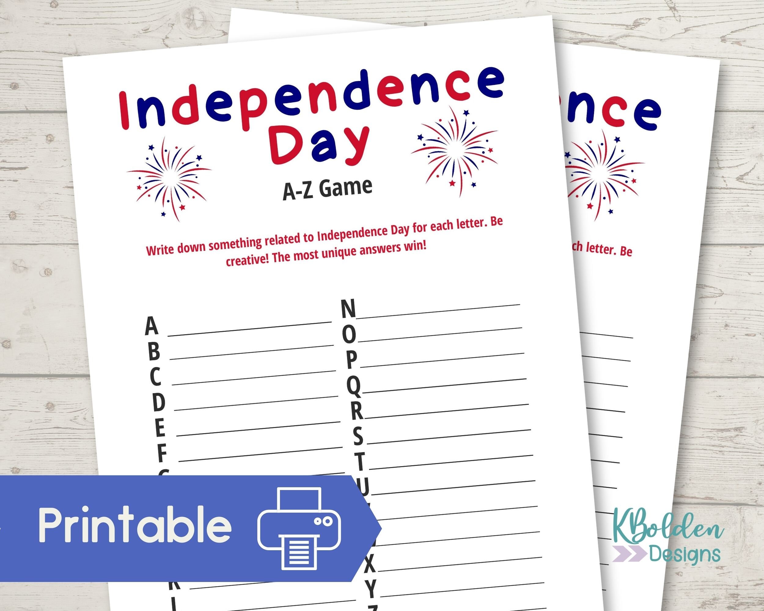 Independence Day 5-in-1 Word Games, Patriotic Bundle, USA, America, 4th ...