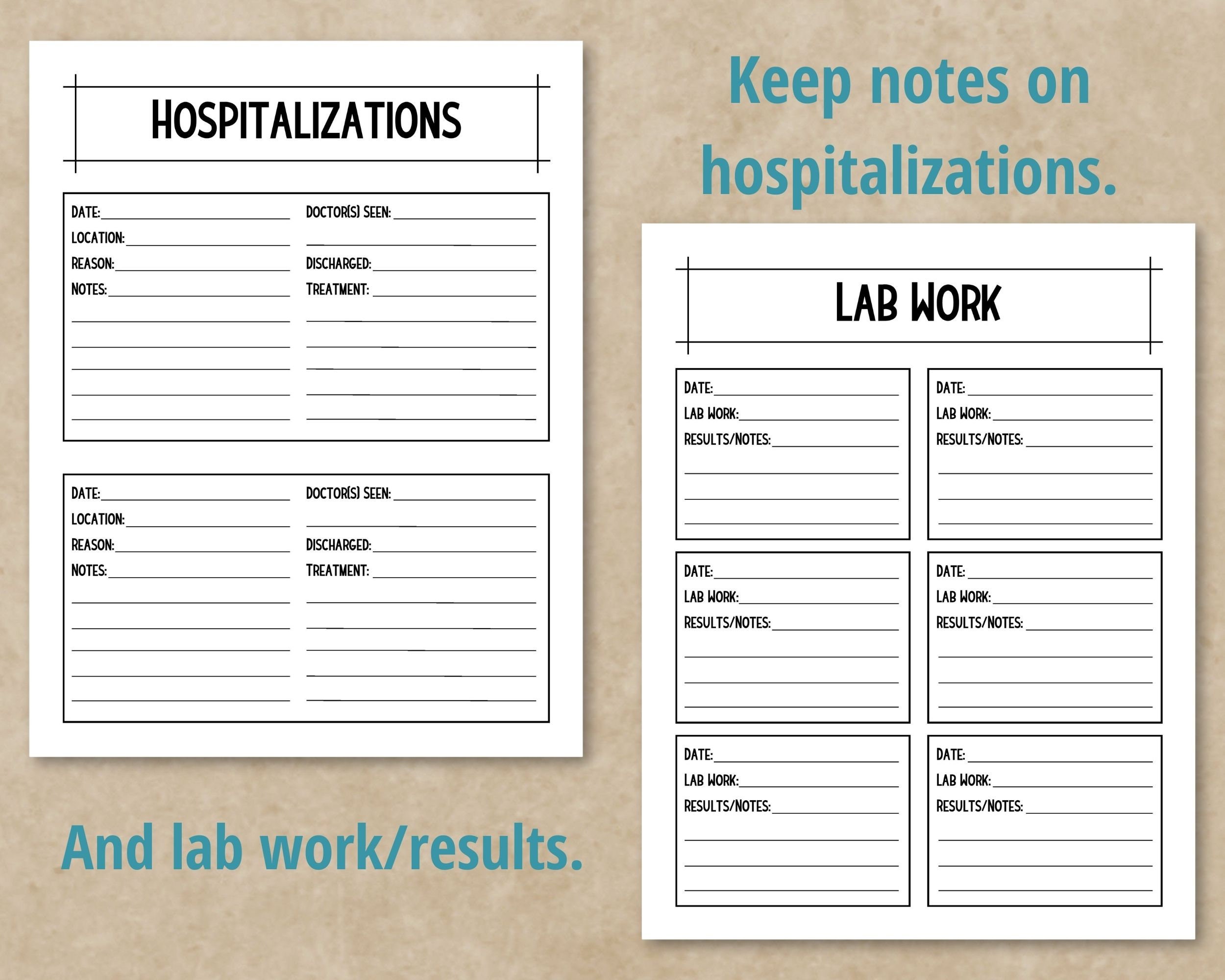 Family Medical Binder, Printable Medical History Notes, Healthcare ...