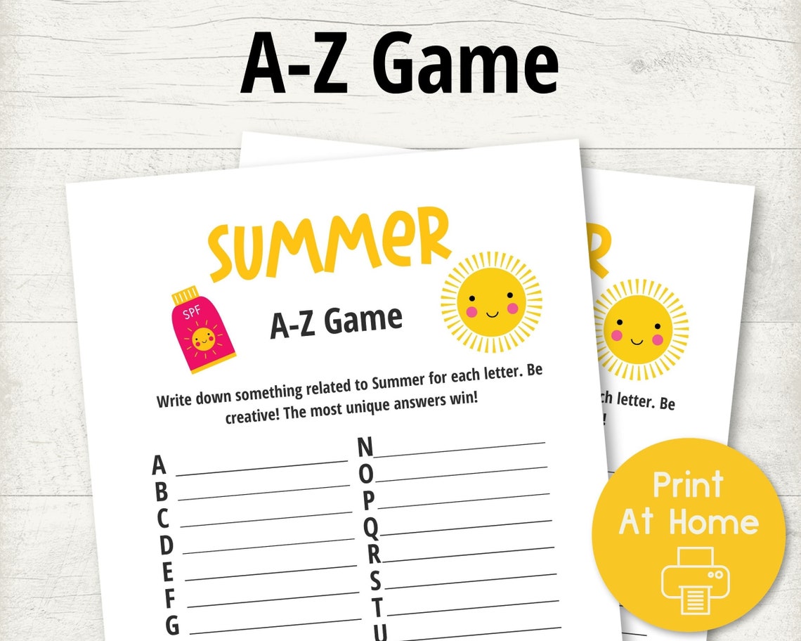 Summer Printable Games Bundle Summer Word Games End of - Etsy