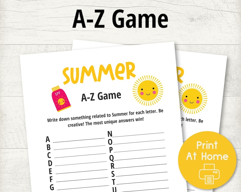 Summer Printable Games Bundle, Summer Word Games, End of School Year ...