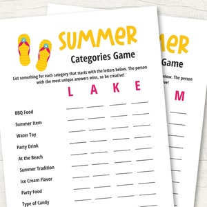 Summer Categories, Digital Download, Word Games, Last Day of School ...
