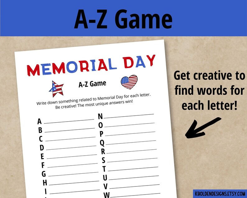 Memorial Day Printable Activity Bundle, Digital Download, Word Search ...
