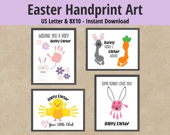 Spring Handprint Art, Spring Footprint Craft, Thumbprint Printable Art ...