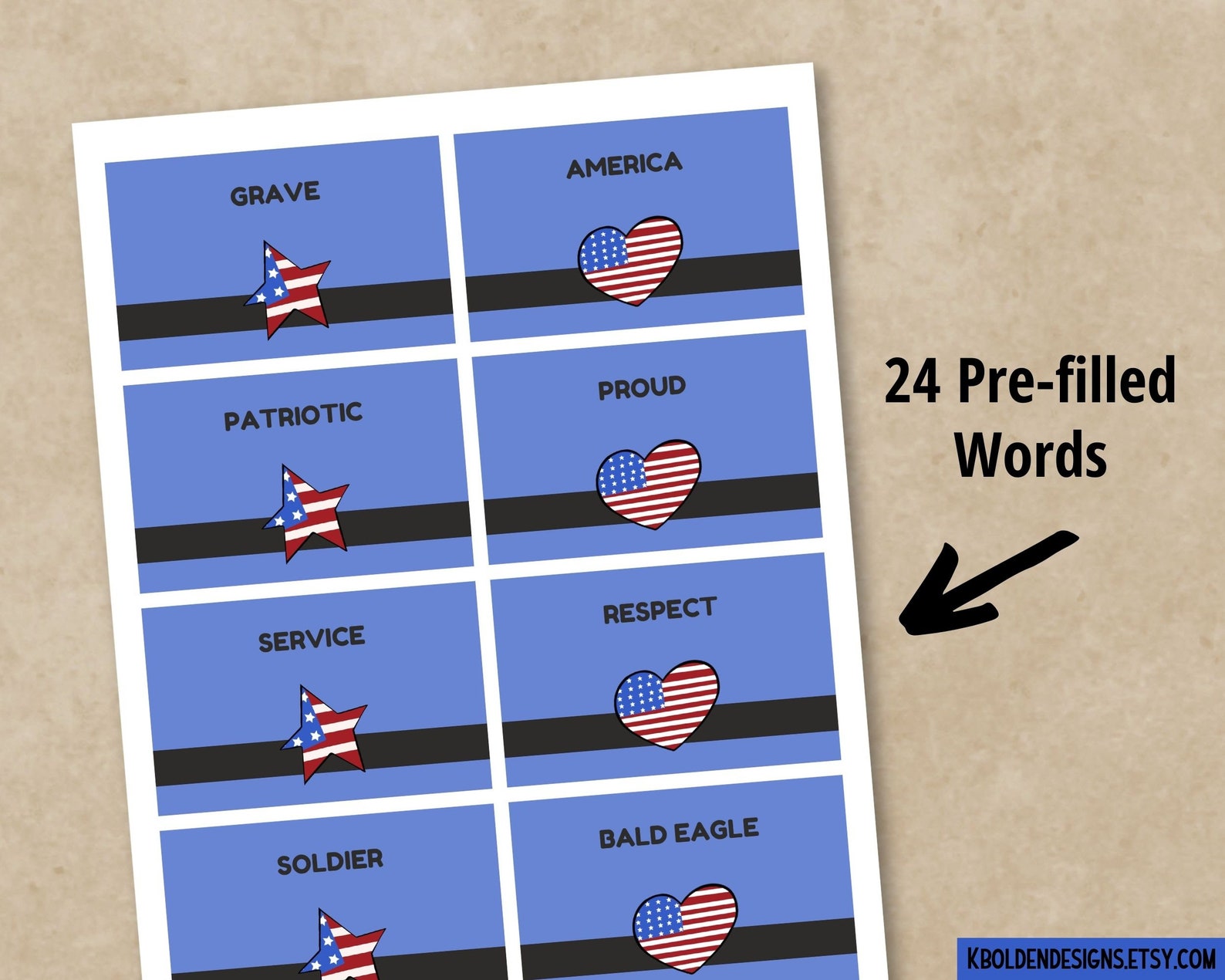 Memorial Day Printable Charades, Draw the Word, Digital Download, Kids ...