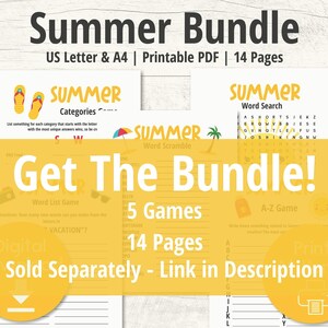Summer Word Scramble, Digital Download, Word Games, Last Day of School ...