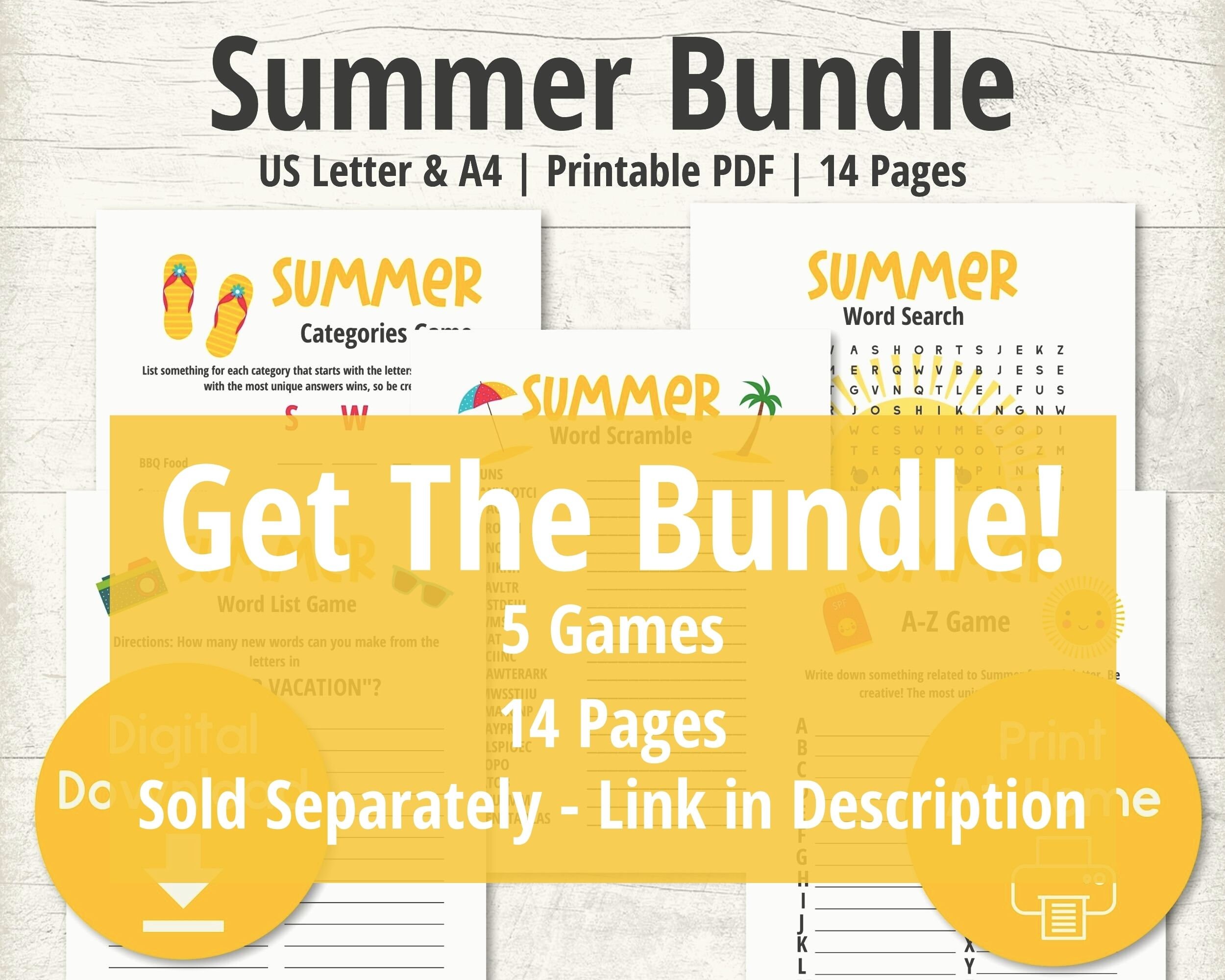 Summer Word Scramble, Digital Download, Word Games, Last Day of School ...