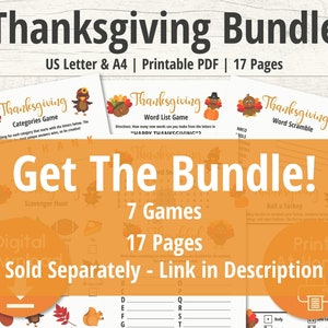 Thanksgiving Word Search, Printable Game, Digital Download, Word Game ...