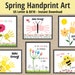 Spring Handprint Art, Spring Footprint Craft, Thumbprint Printable Art ...
