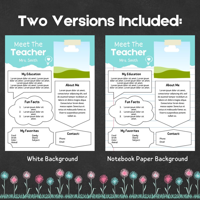 Editable Meet the Teacher Canva Template Newsletter Template Teacher ...
